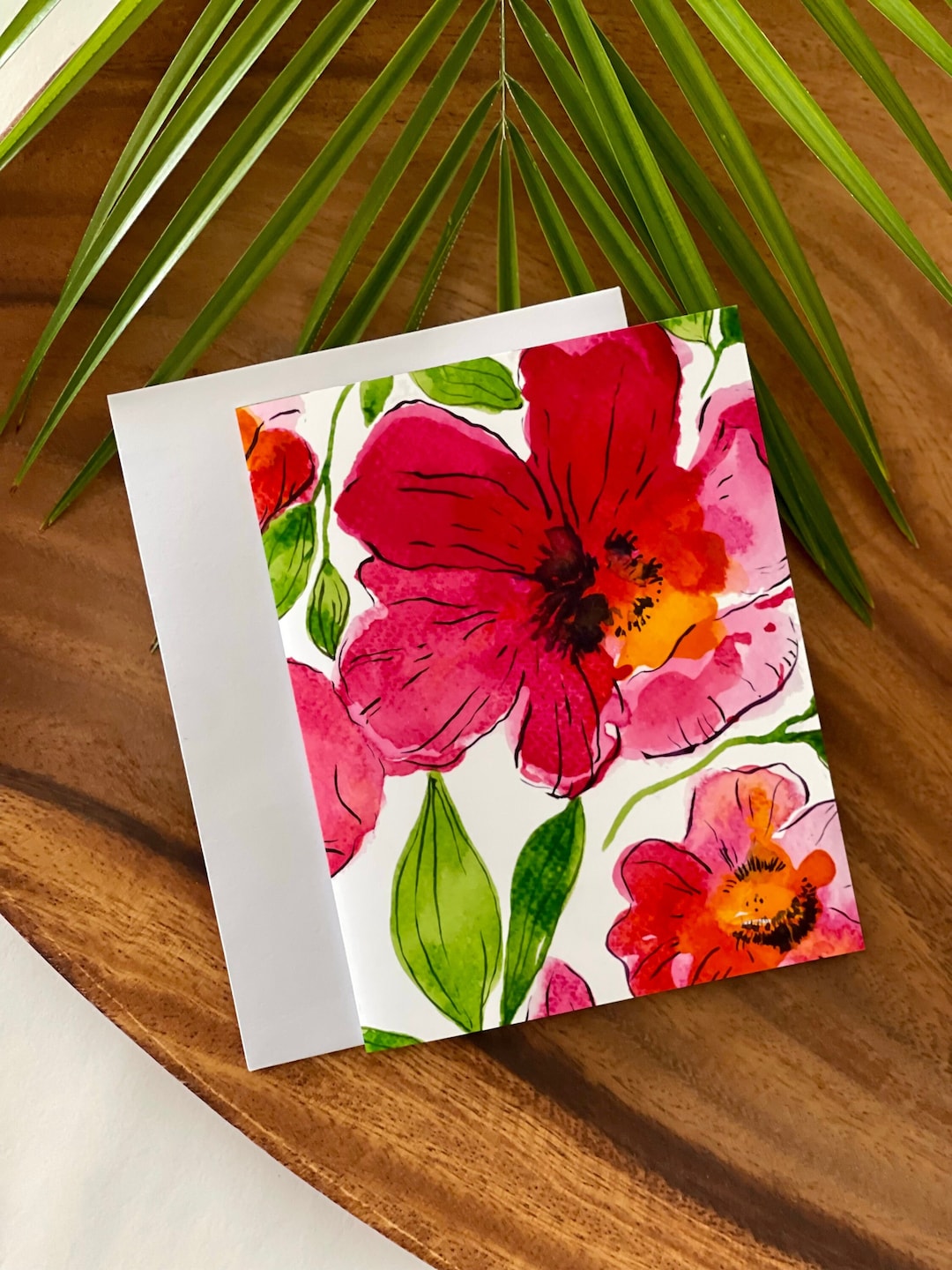 Watercolor Flower Card-watercolor Card-hand Painted Greeting Cards ...