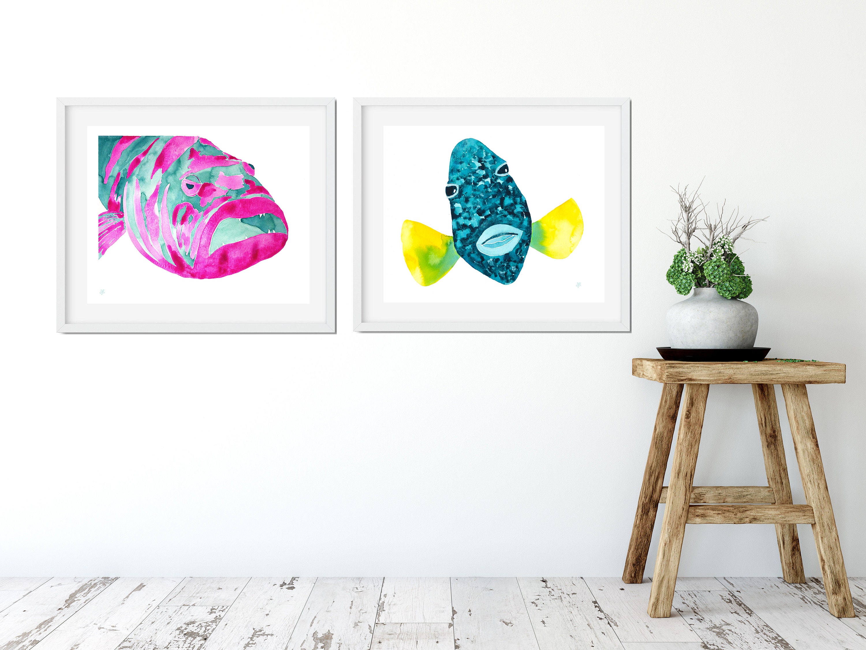 Triggerfish Fish Art Print Tropical Fish Home Decor - Etsy