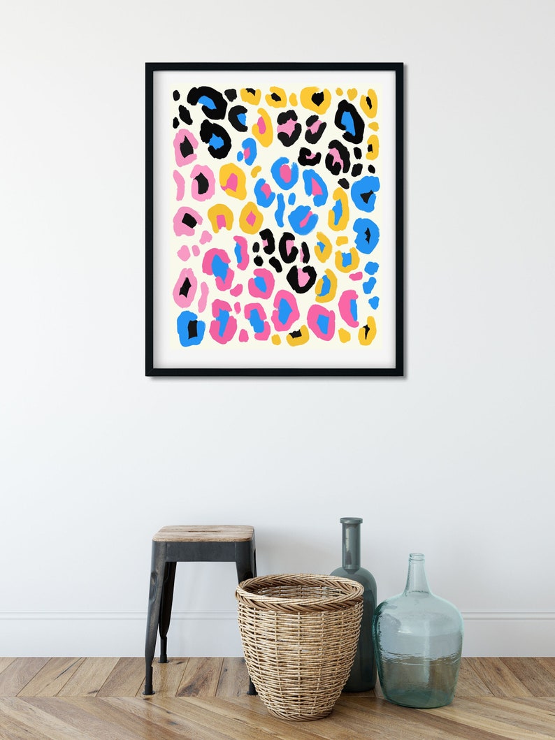 Leopard Print Big Cat Print Tiger Illustration Animal Print Poster ...