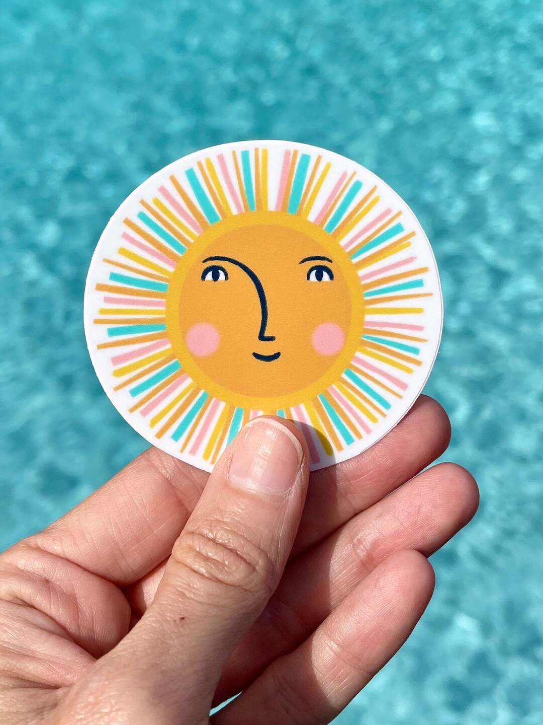 Sunshine Sticker - Happy Sun Sticker - Here Comes the Sun - Sun Decal ...