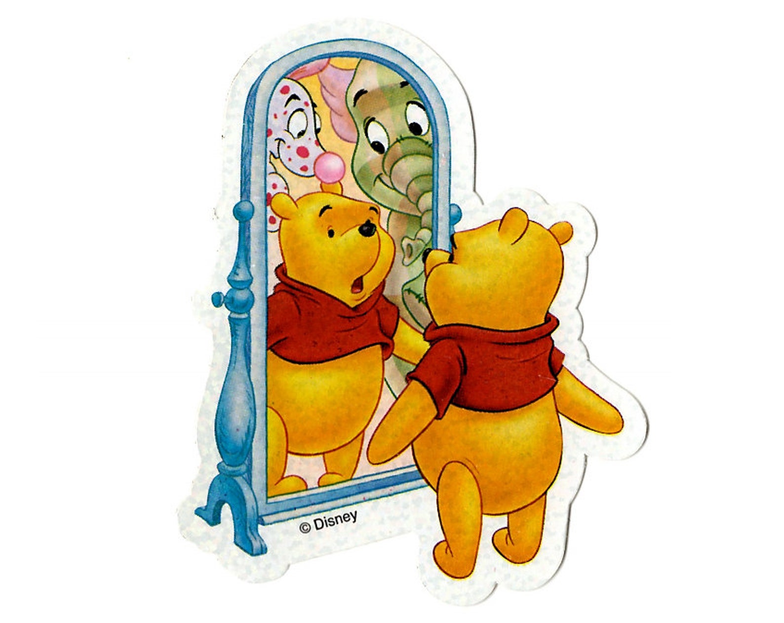 Disney Winnie The Pooh Series 3 Stickers Pooh Bear Mirror | Etsy