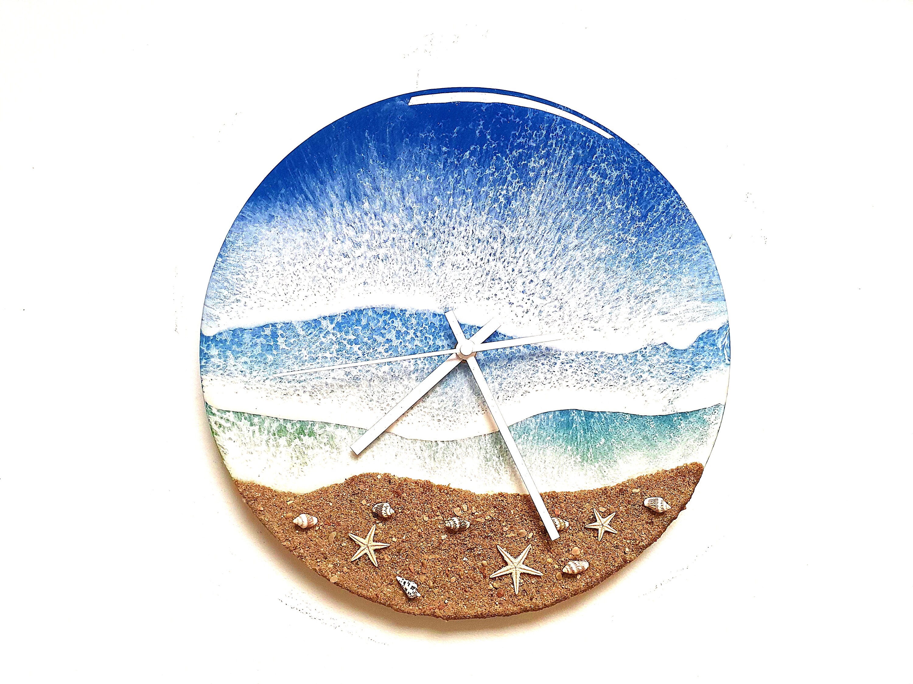 Epoxy Resin Handmade Wall Clock With LED Lights - Etsy