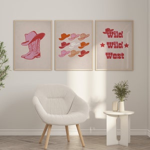 Pink Cowgirl Boot Art Print, Pink Western Wall Art, Pink Cowboy Boots ...