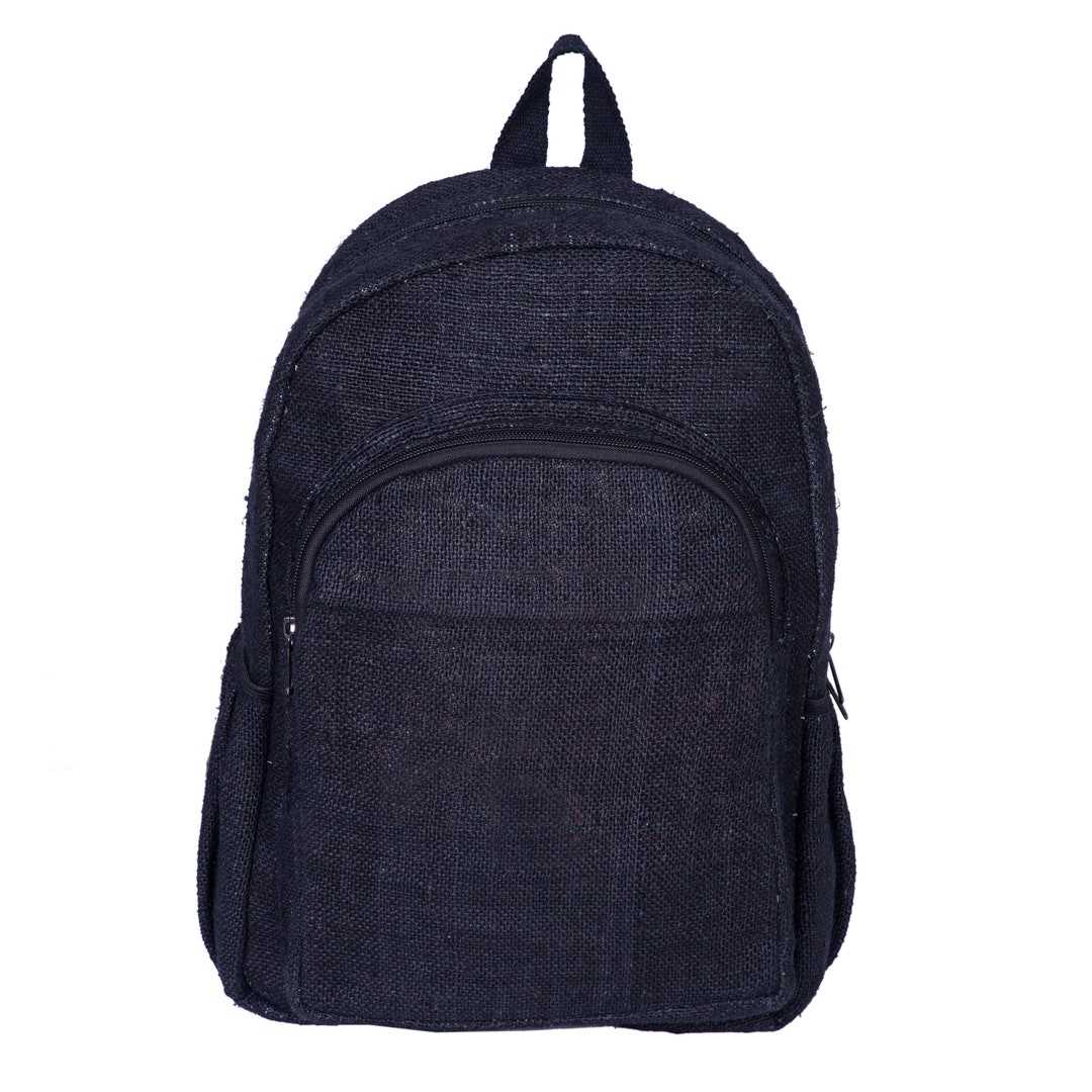 Black Backpack Hemp Backpack Men's Backpack Women's Backpack Back to ...