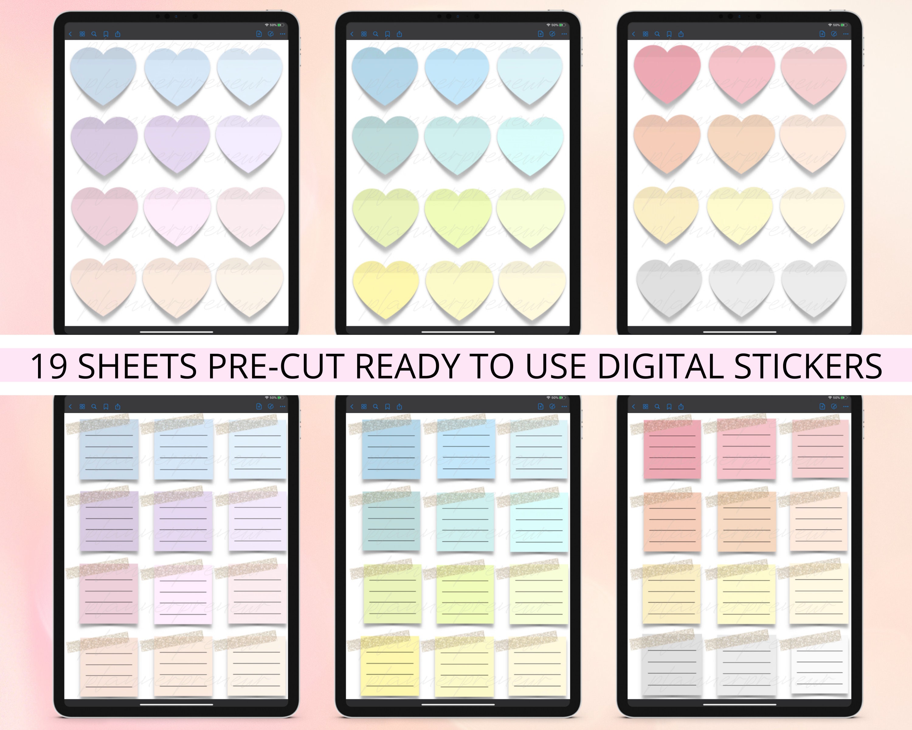 PLR Digital Stickers, Commercial Use, PLR Digital Stickers, Goodnotes ...