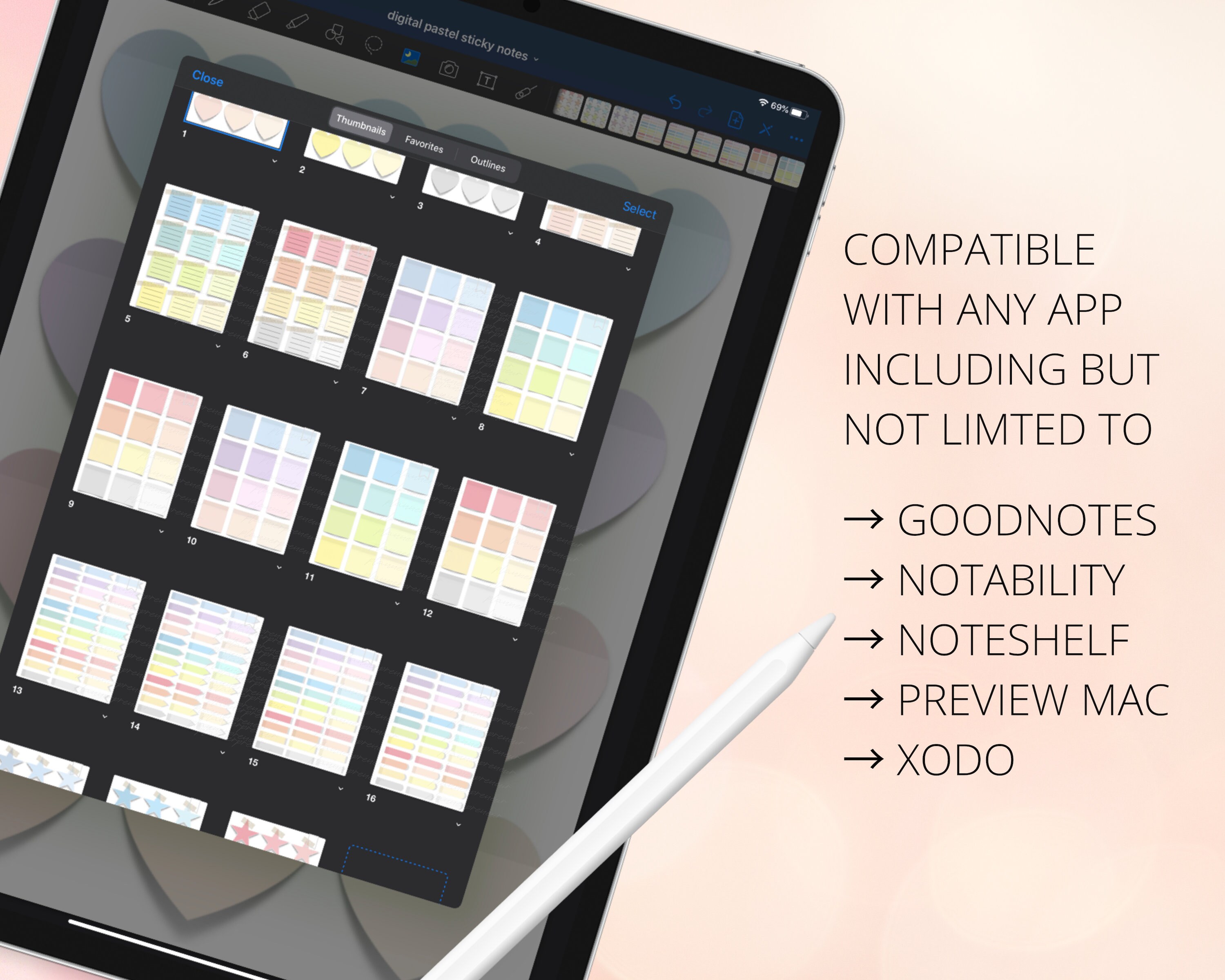 PLR Digital Stickers, Commercial Use, PLR Digital Stickers, Goodnotes ...