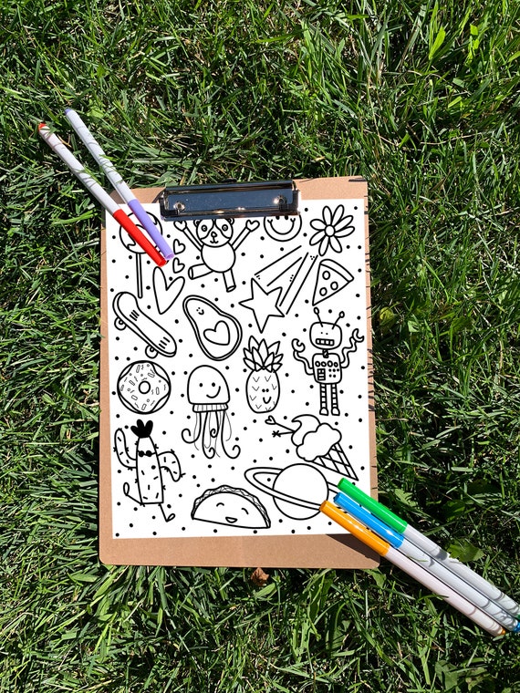 Cutie Patooties Hand Drawn Coloring Page | Etsy