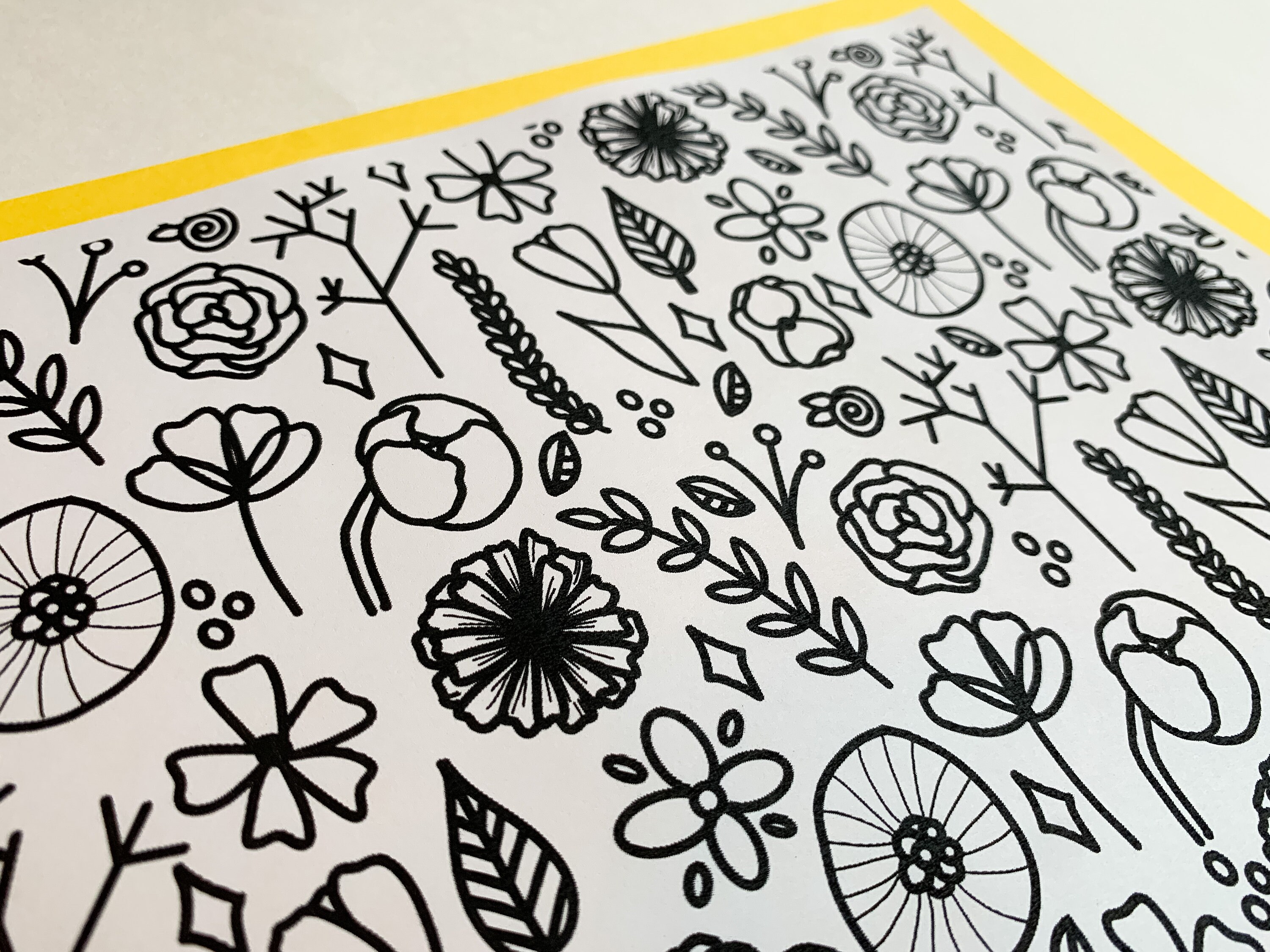 Hand Drawn Botanical Coloring Pages - Etsy