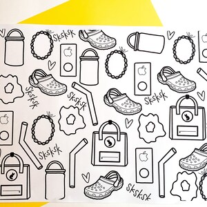 Hand Drawn VSCO Girl Coloring Page - Etsy