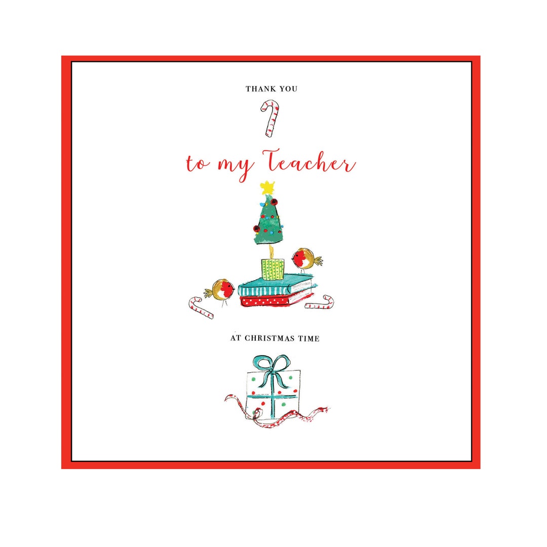 Handmade Thank You Teacher Christmas Card - Etsy