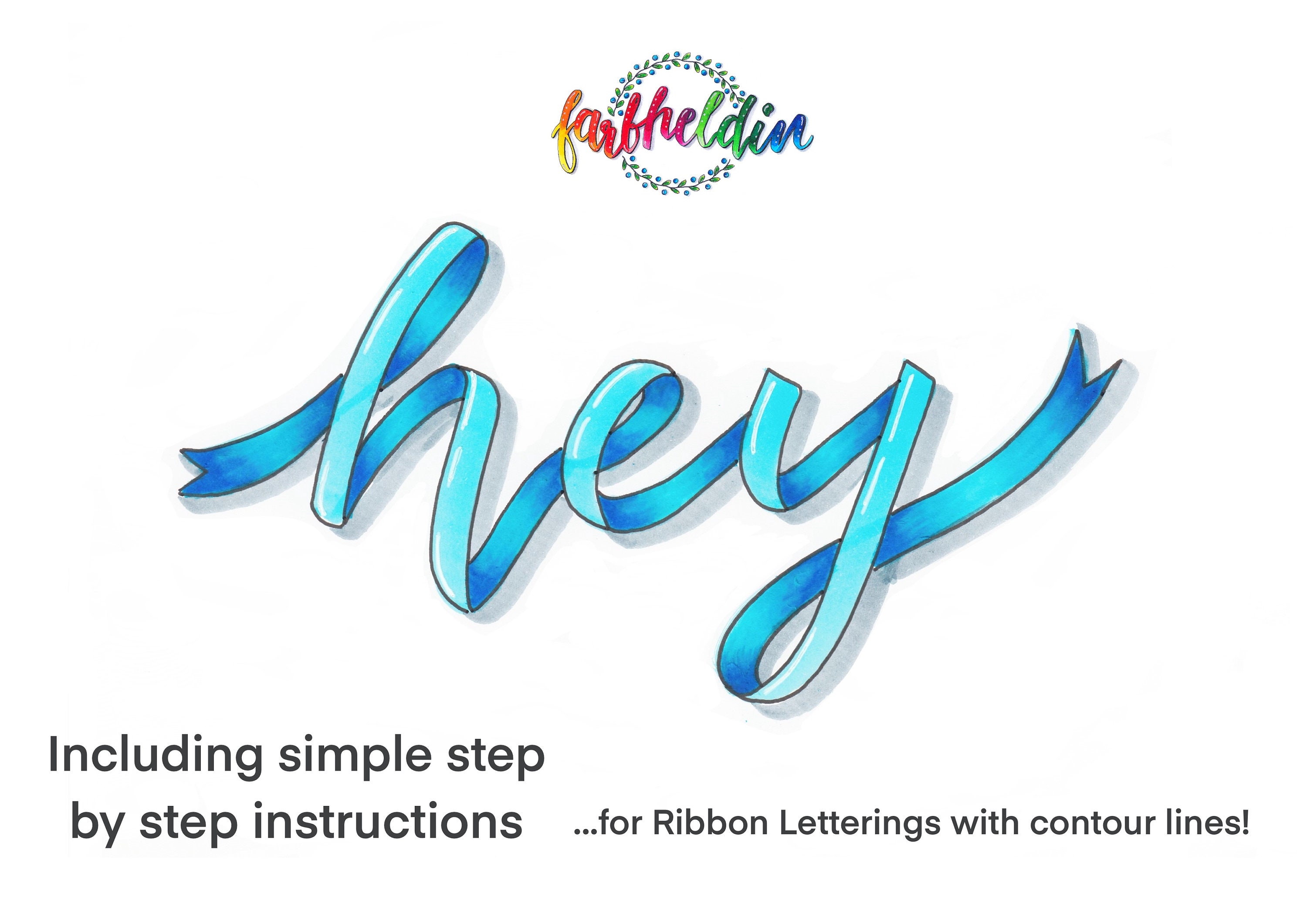 Ribbon Lettering Guide - Etsy