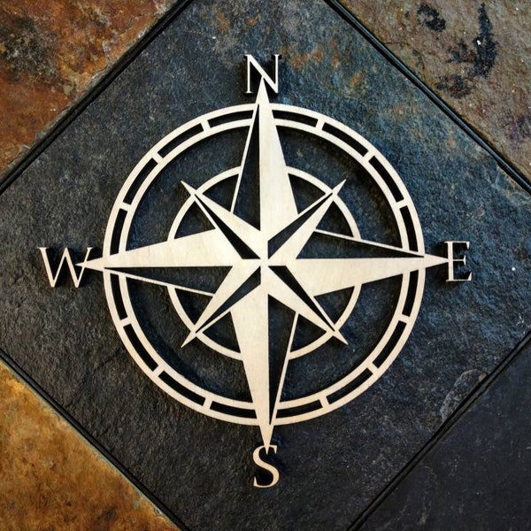 Wooden Compass Wall Art - Etsy