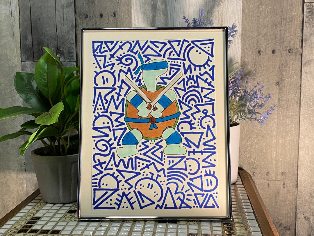 Teenage Mutant Ninja Turtles—leonardo—copic and Sharpie Marker Art—8”x6 ...