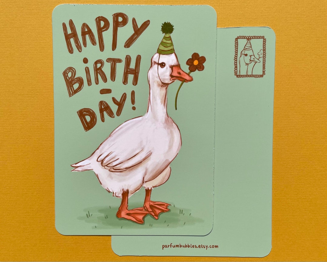 Goose Bday Card | Silly Birthday Card - Etsy