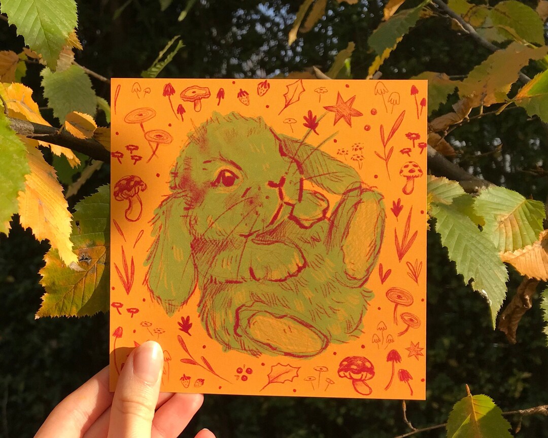 Forest Bunny Art Print | Wall Art - Etsy