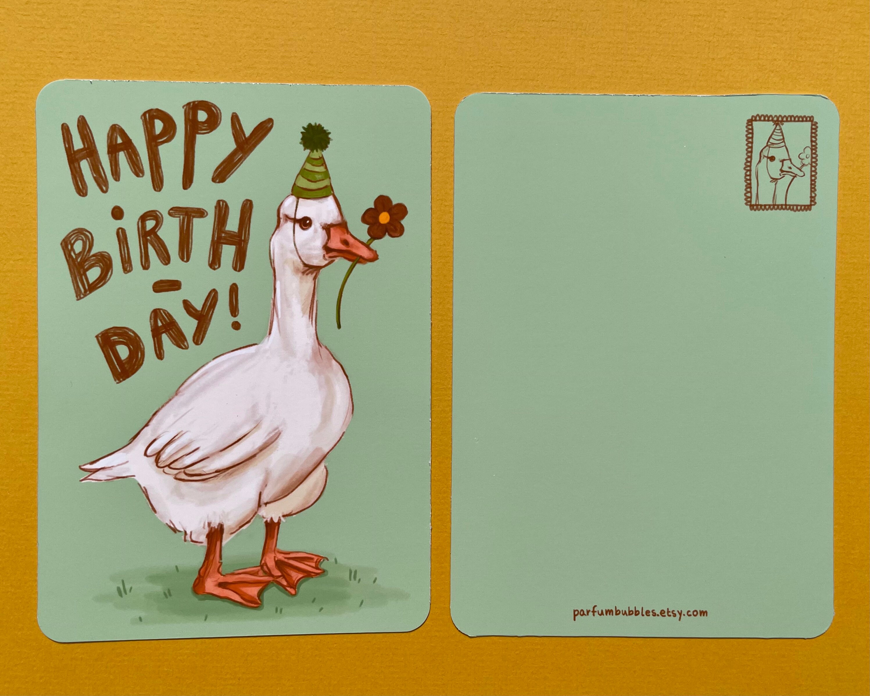 Goose Bday Card Silly Birthday Card - Etsy