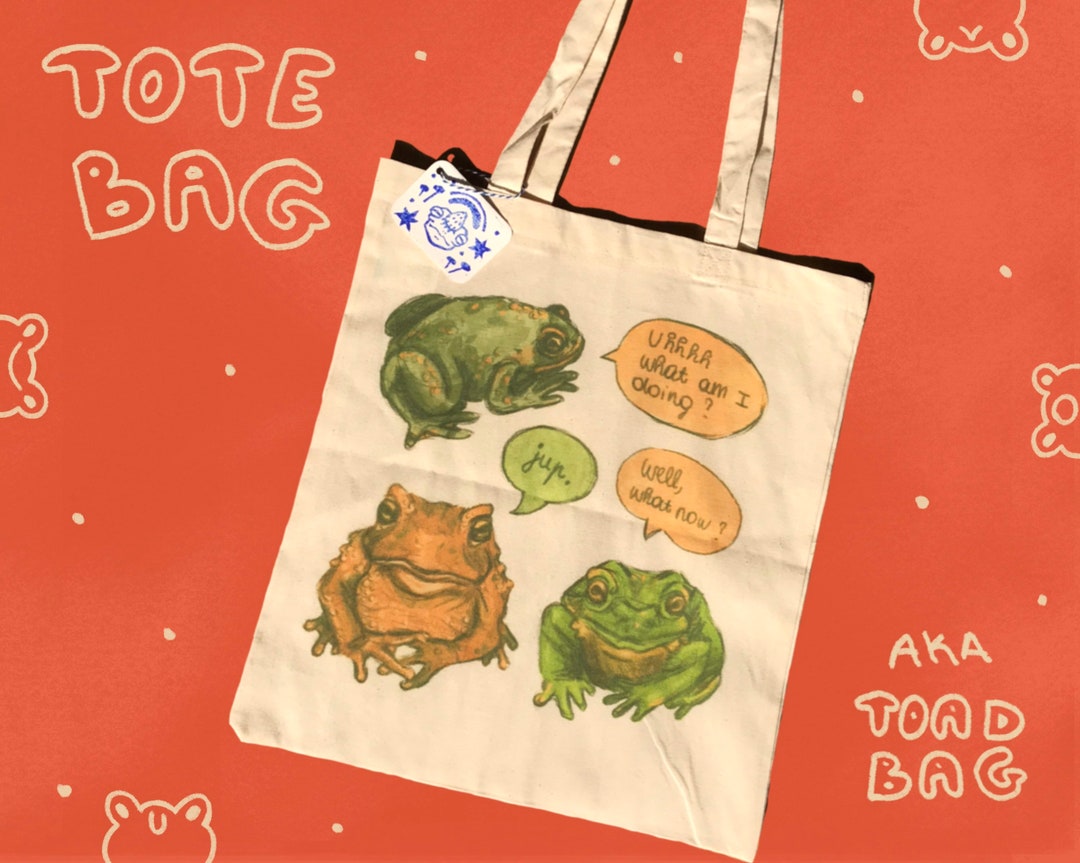 TOAD BAG | Tote Bag | Frog Tote Bag - Etsy