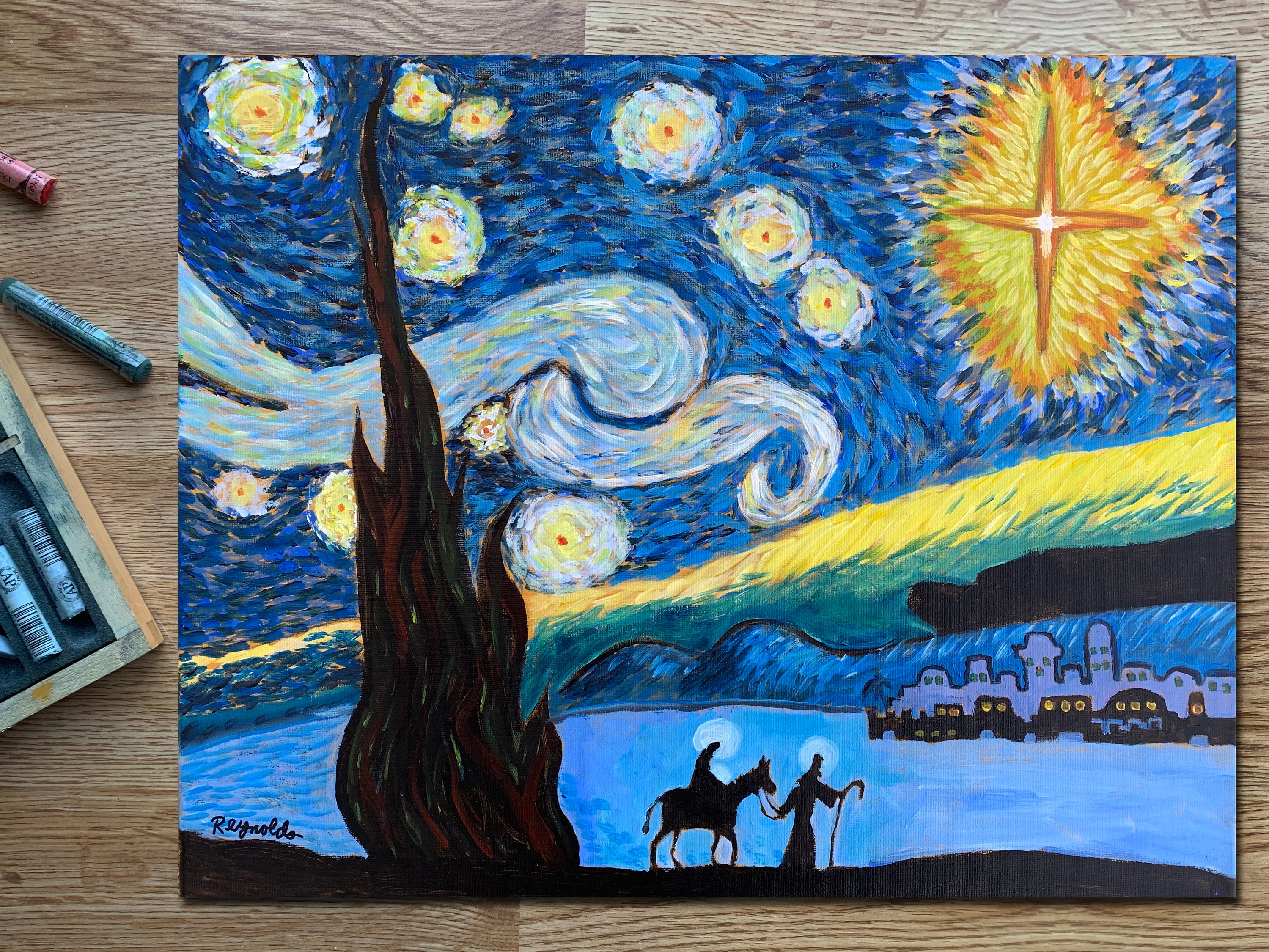 Starry Night, Holy Night - Print - Etsy