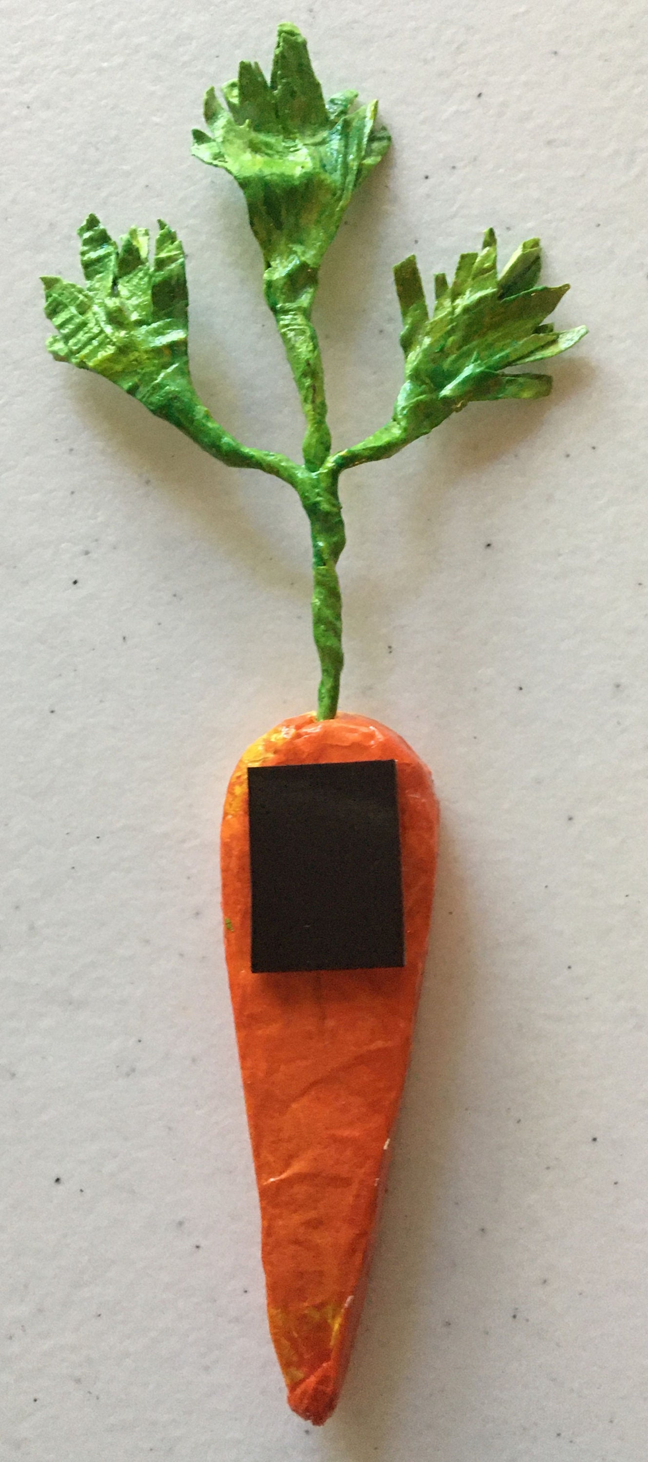 Carrot Magnet, Handmade Using Papier Mache and Mixed Media - Etsy