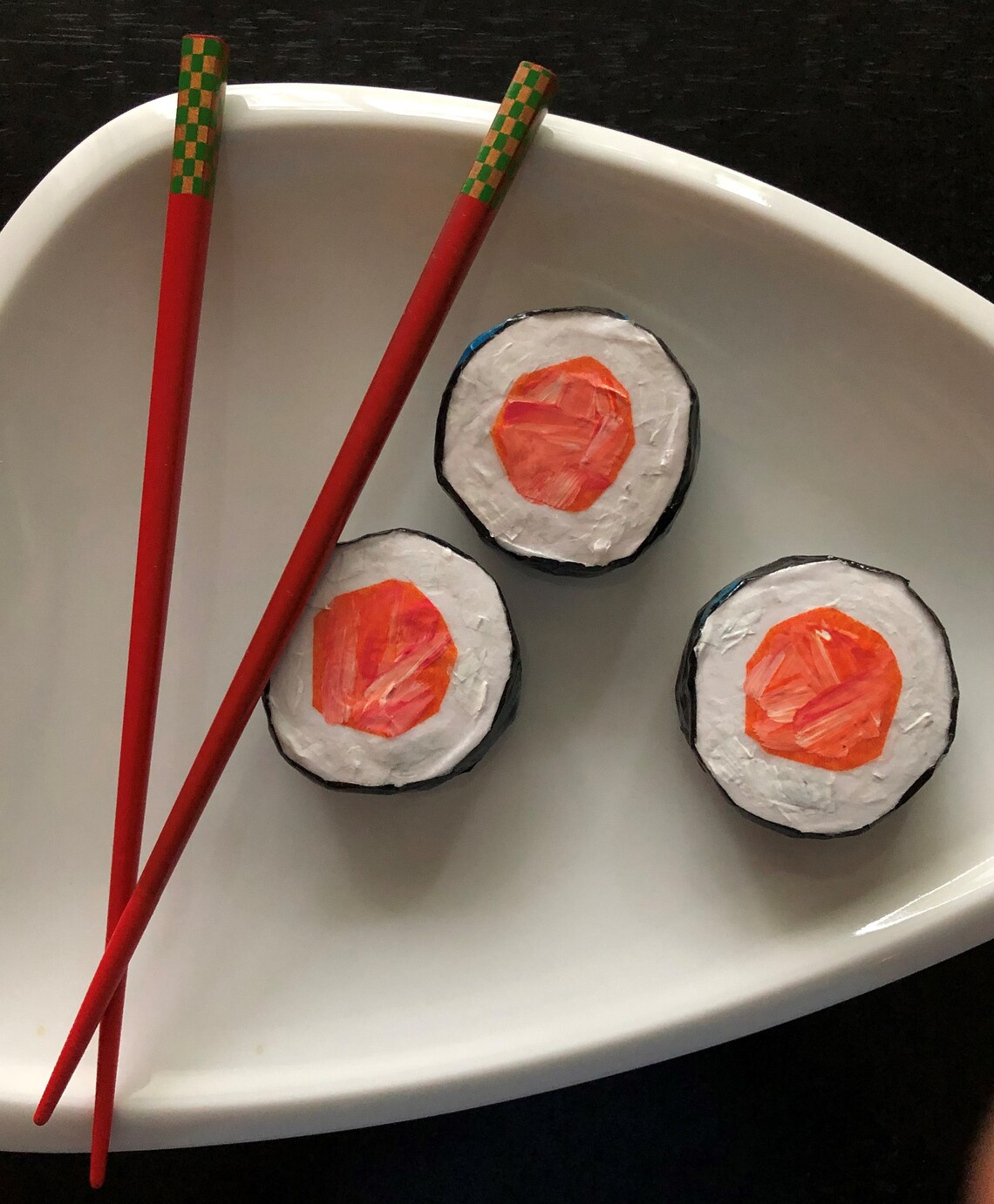 Sushi Magnet, Handmade, Papier Mache (single) - Etsy