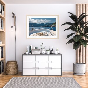 Boat Wall Art Italian Decor Mediterranean Sea Print Cinque - Etsy
