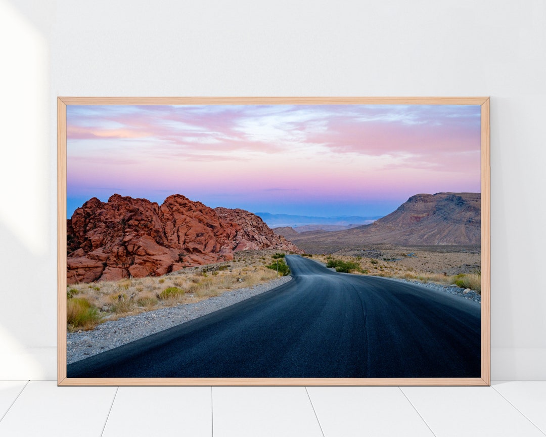Red Rock Canyon, Sunset, Las Vegas, Landscape, Sunset Art, Desert Art ...