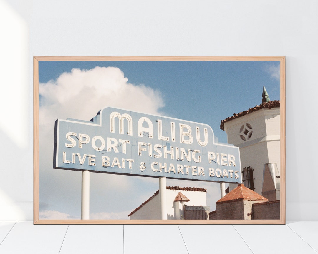 Malibu Photography, Pier Sign, Beach House Decor, Film Photography, 8 X ...