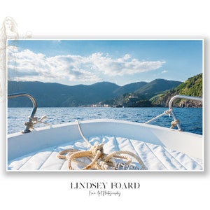 Boat Wall Art, Italian Decor, Mediterranean Sea Print, Cinque Terre ...