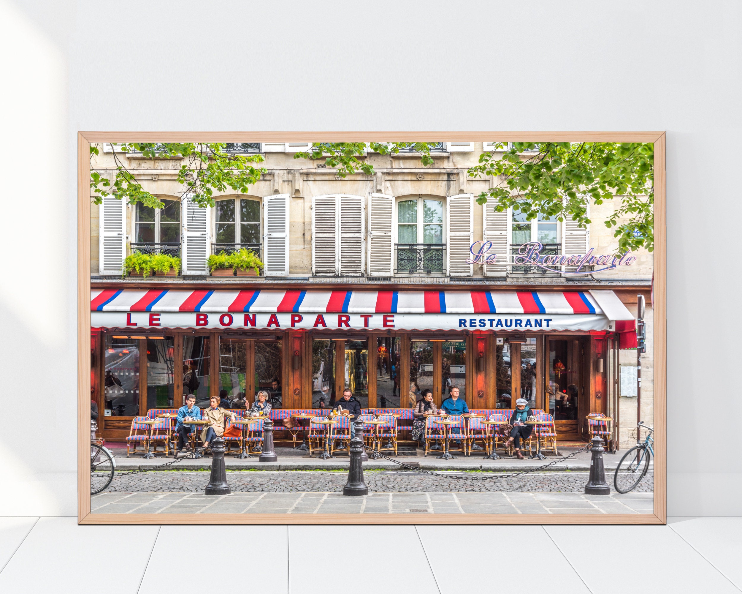 French Cafe Wall Art, Le Bonaparte Cafe, Paris Photo, French Cafe ...