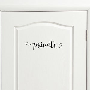 PRIVATE Door Decal - Private Wall Decal - Private Room Vinyl Lettering ...