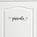 PRIVATE Door Decal - Private Wall Decal - Private Room Vinyl Lettering ...