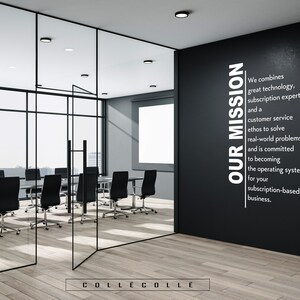 Our Mission Custom Wall Decal - Personalized Corporate Mission Decal ...