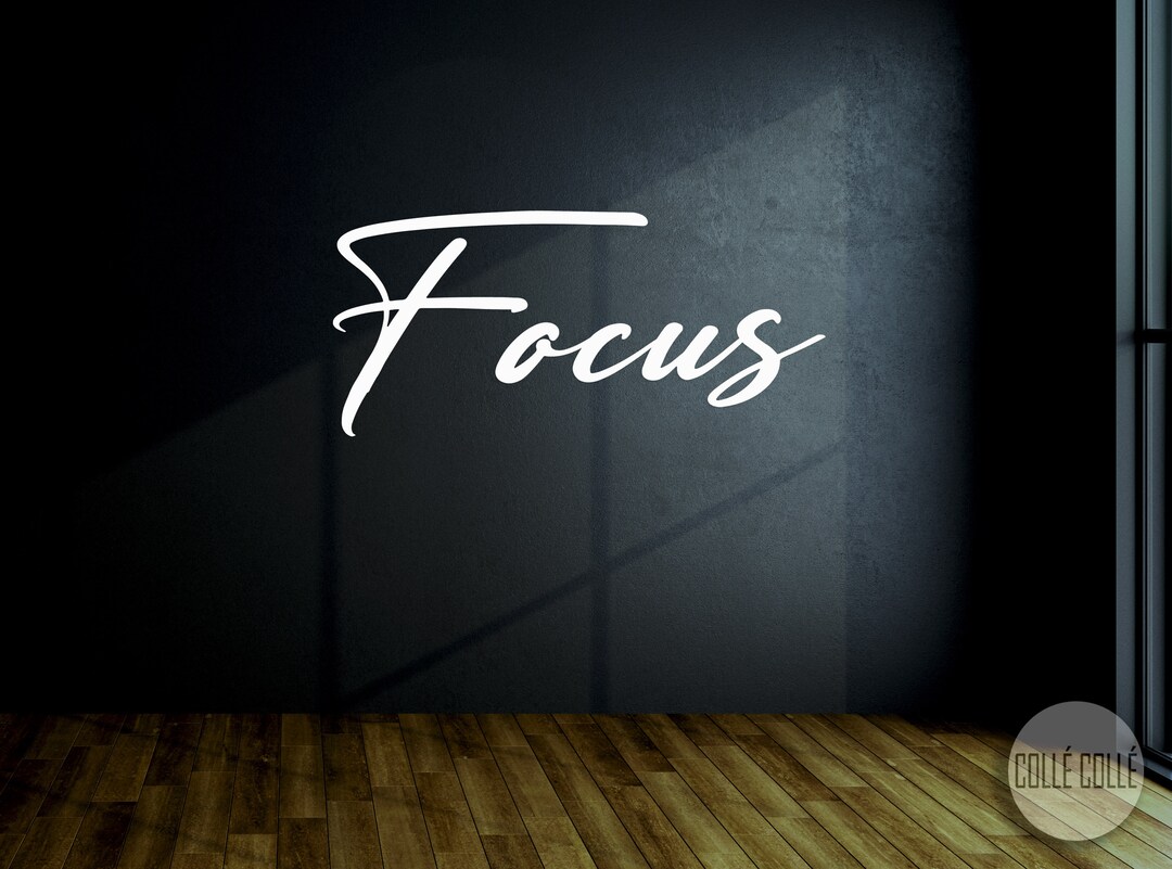 Focus Wall Decal - Focus Office Decor - Home Office Motivational Wall ...