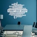Personalized Company Name Cloud Wall Decal | Office Core Values Sign ...