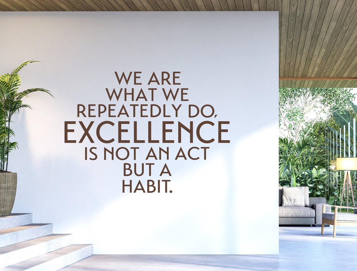 EXCELLENCE Wall Vinyl Decal Teamwork Office Wall Decal - Etsy