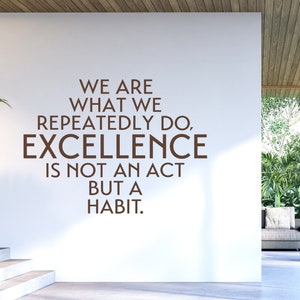 EXCELLENCE Wall Vinyl Decal - Teamwork Office Wall Decal - Office ...