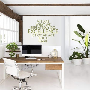 EXCELLENCE Wall Vinyl Decal - Teamwork Office Wall Decal - Office ...