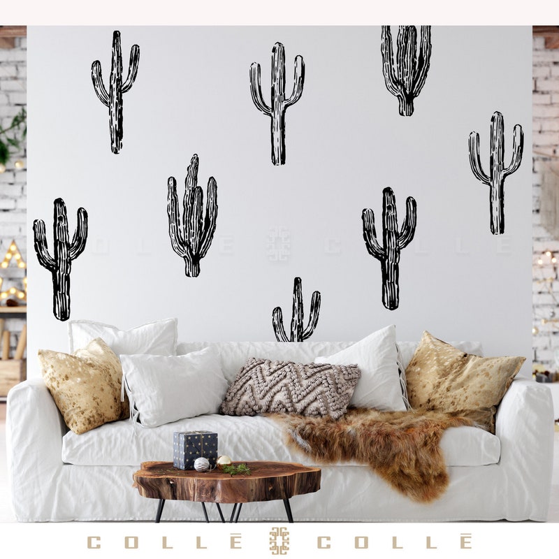 Cactus Wall Decal - Etsy
