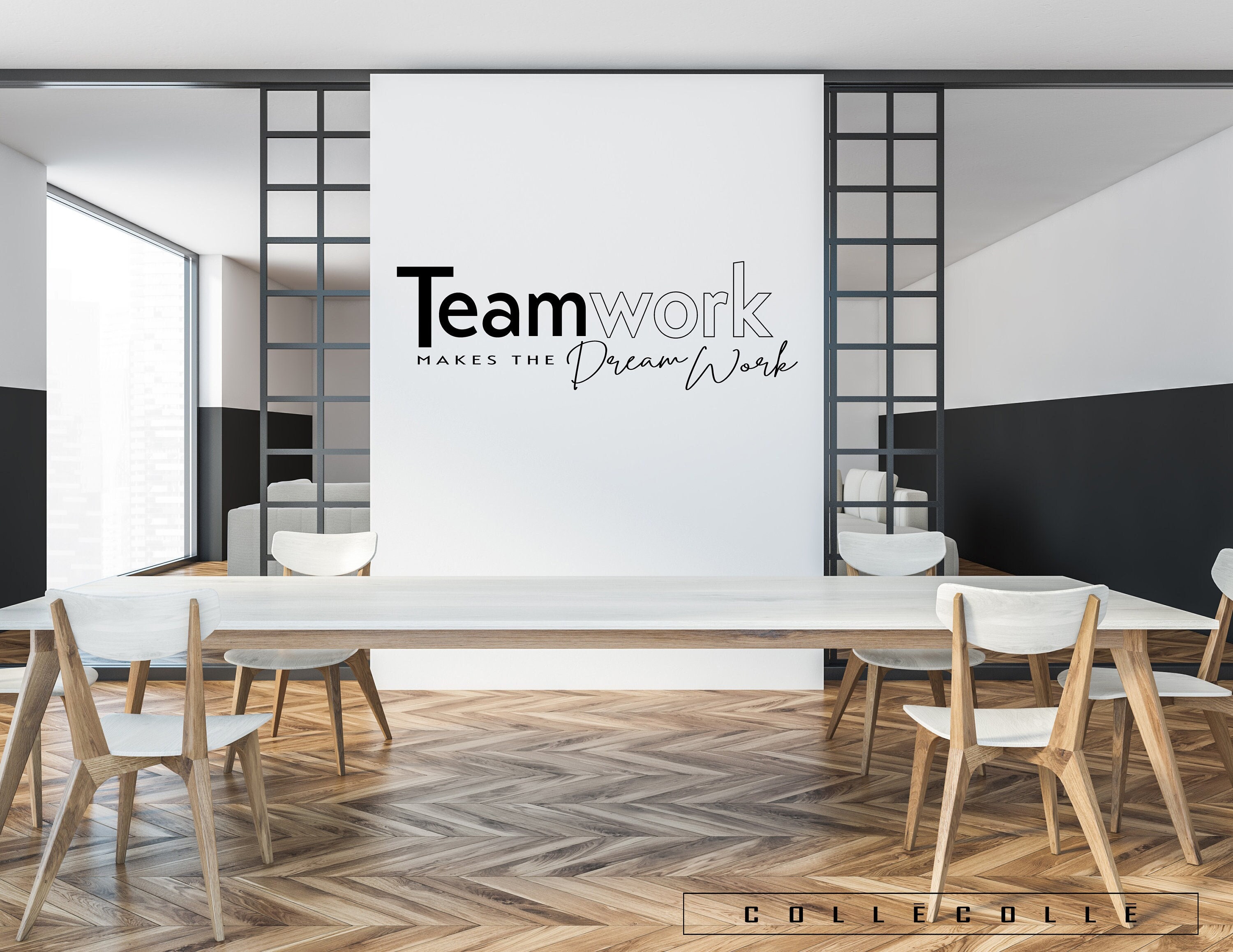 TEAMWORK Makes the Dream Work Wall Decal Teamwork Decal - Etsy Australia