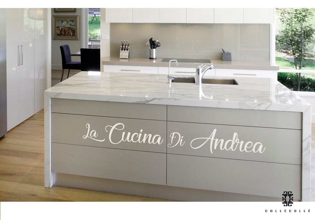 La Cucina Di '' Personalized Name '' - Custom Name Kitchen Wall Decal ...