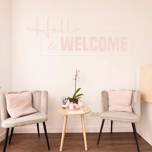 Hello & Welcome Office Wall Decal - Welcome Office Sign - Welcome Sign ...