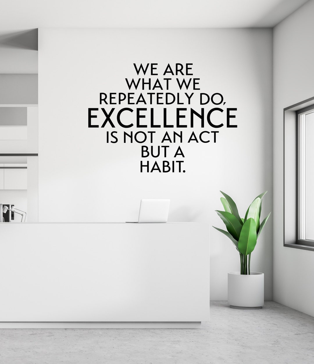 EXCELLENCE Wall Vinyl Decal - Teamwork Office Wall Decal - Office ...