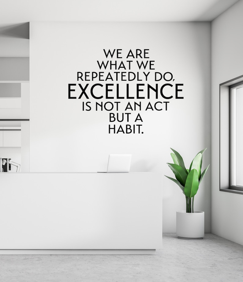 EXCELLENCE Wall Vinyl Decal Teamwork Office Wall Decal - Etsy