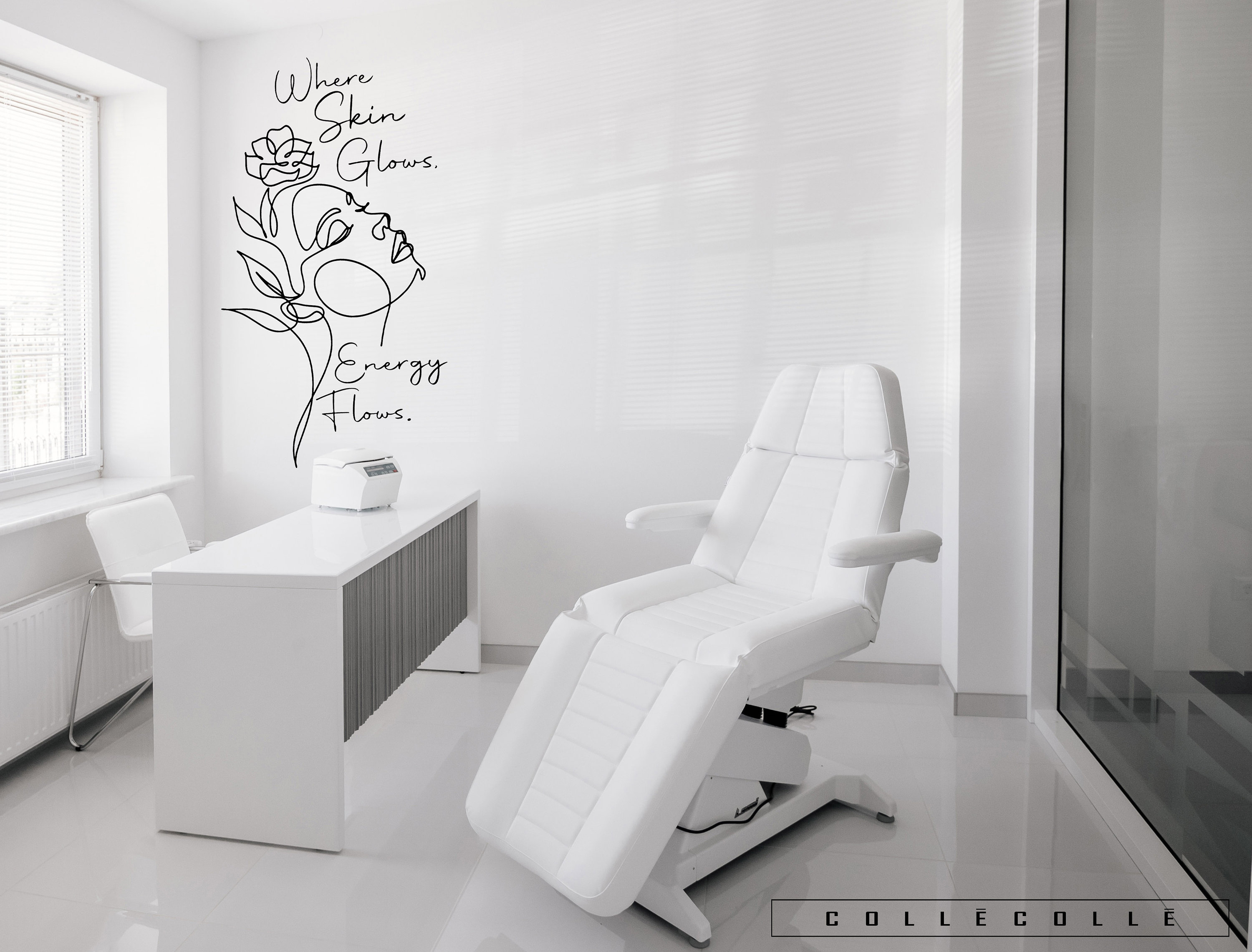 Girl Line Art Wall Decal – Skin Glows, Energy Flows - Etsy