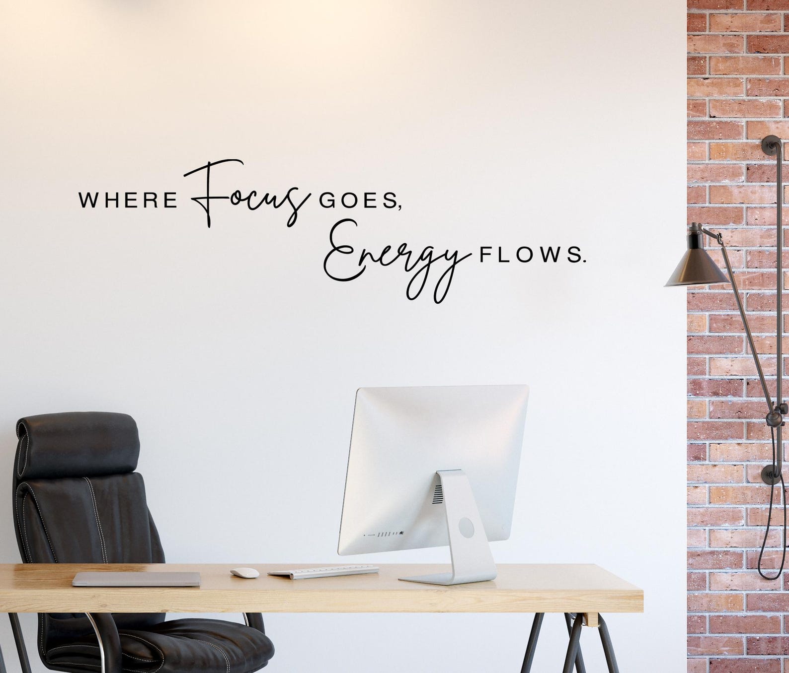 Where Focus Goes, Energy Flows Wall Decal - Focus Inspirational Wall ...