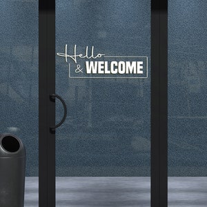 Hello & Welcome Office Wall Decal - Welcome Office Sign - Welcome Sign ...