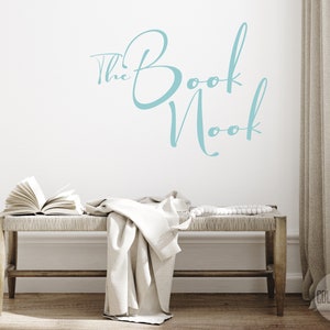 The Book Nook Wall Decal - Home Library Decor - Reading Room Wall Art ...