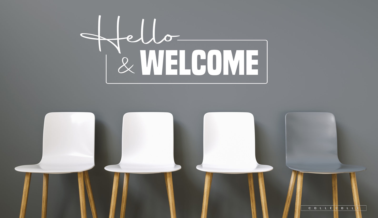 Hello & Welcome Office Wall Decal - Welcome Office Sign - Welcome Sign ...