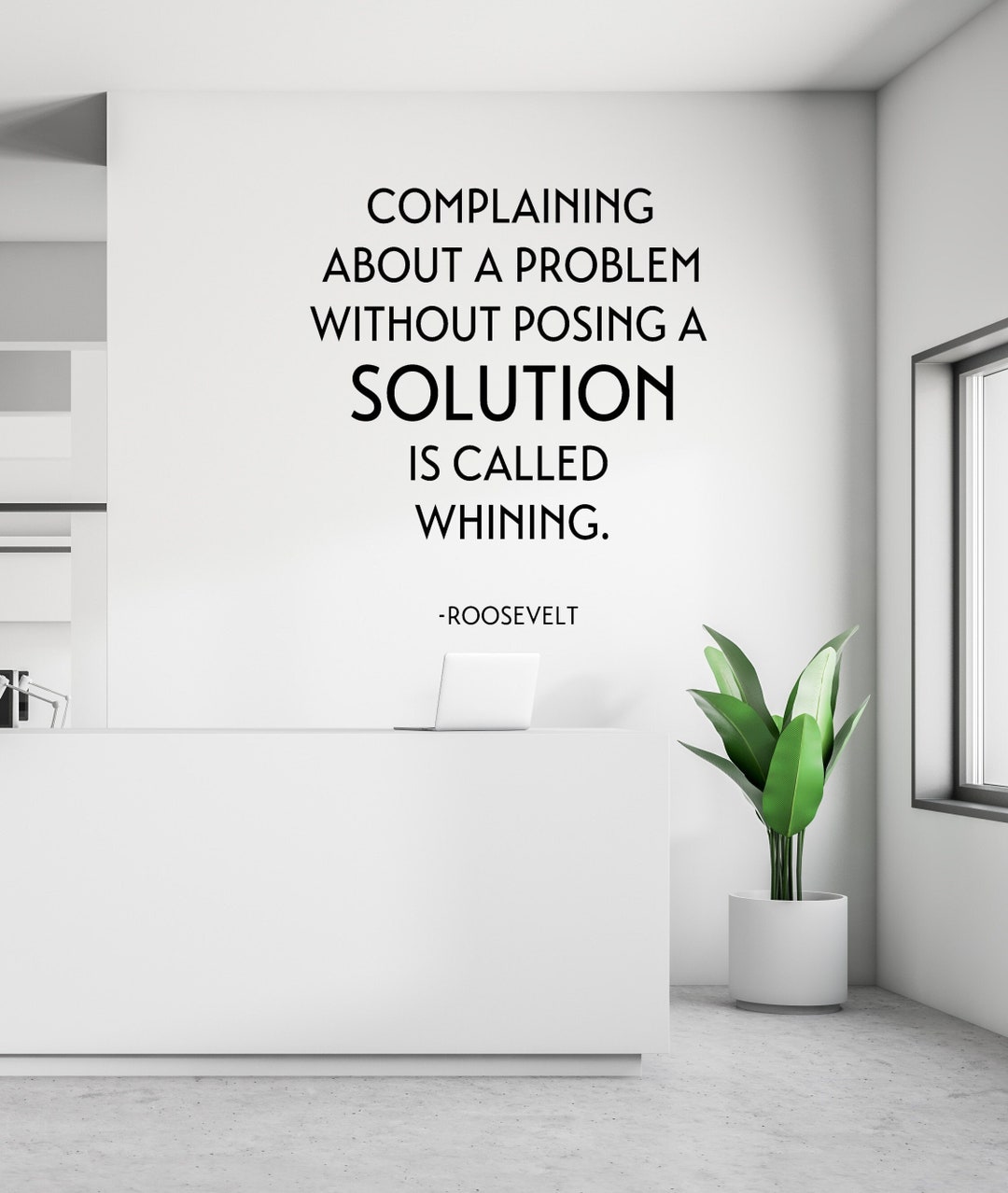 Complaining Wall Vinyl Decal - SOLUTION Office Wall Decal - Problem ...