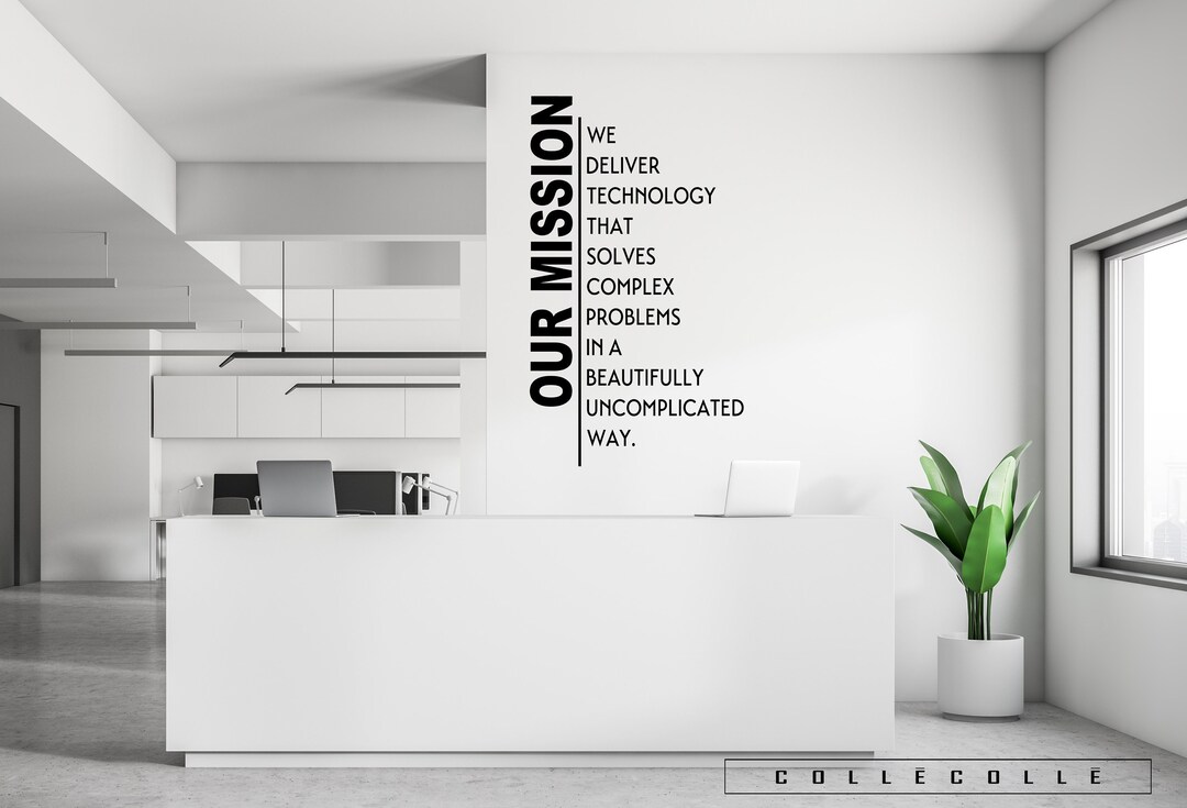 Our Mission Custom Wall Decal - Personalized Corporate Mission Decal ...